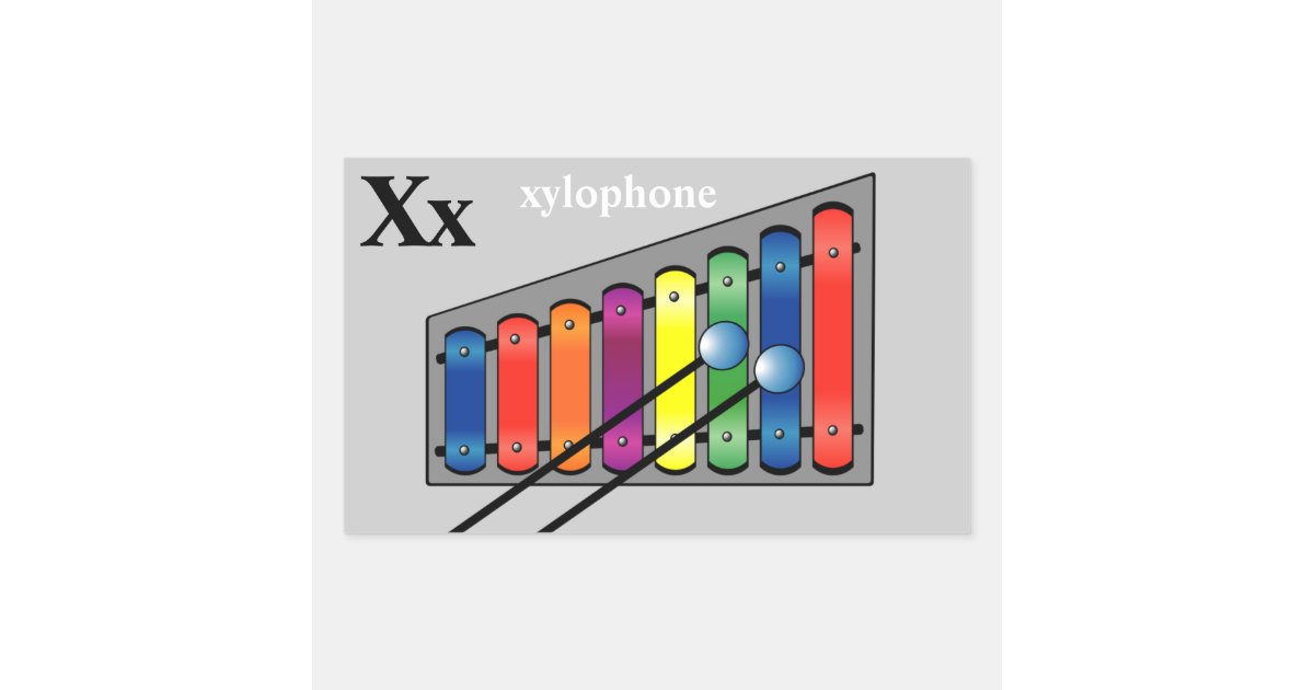Letter X xylophone Stickers | Zazzle