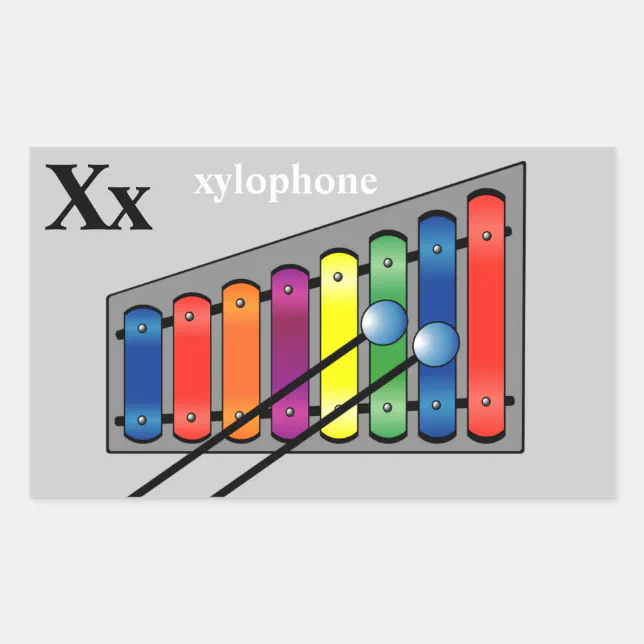 Letter X xylophone Stickers | Zazzle