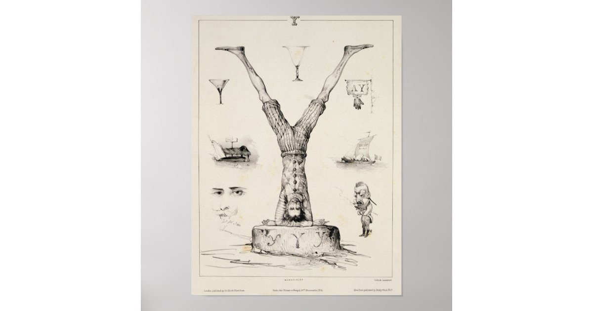 Letter Y from an alphabet primer Poster | Zazzle