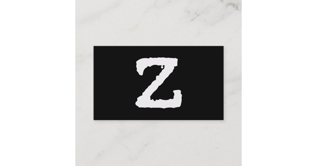 Letter Z Business Card | Zazzle