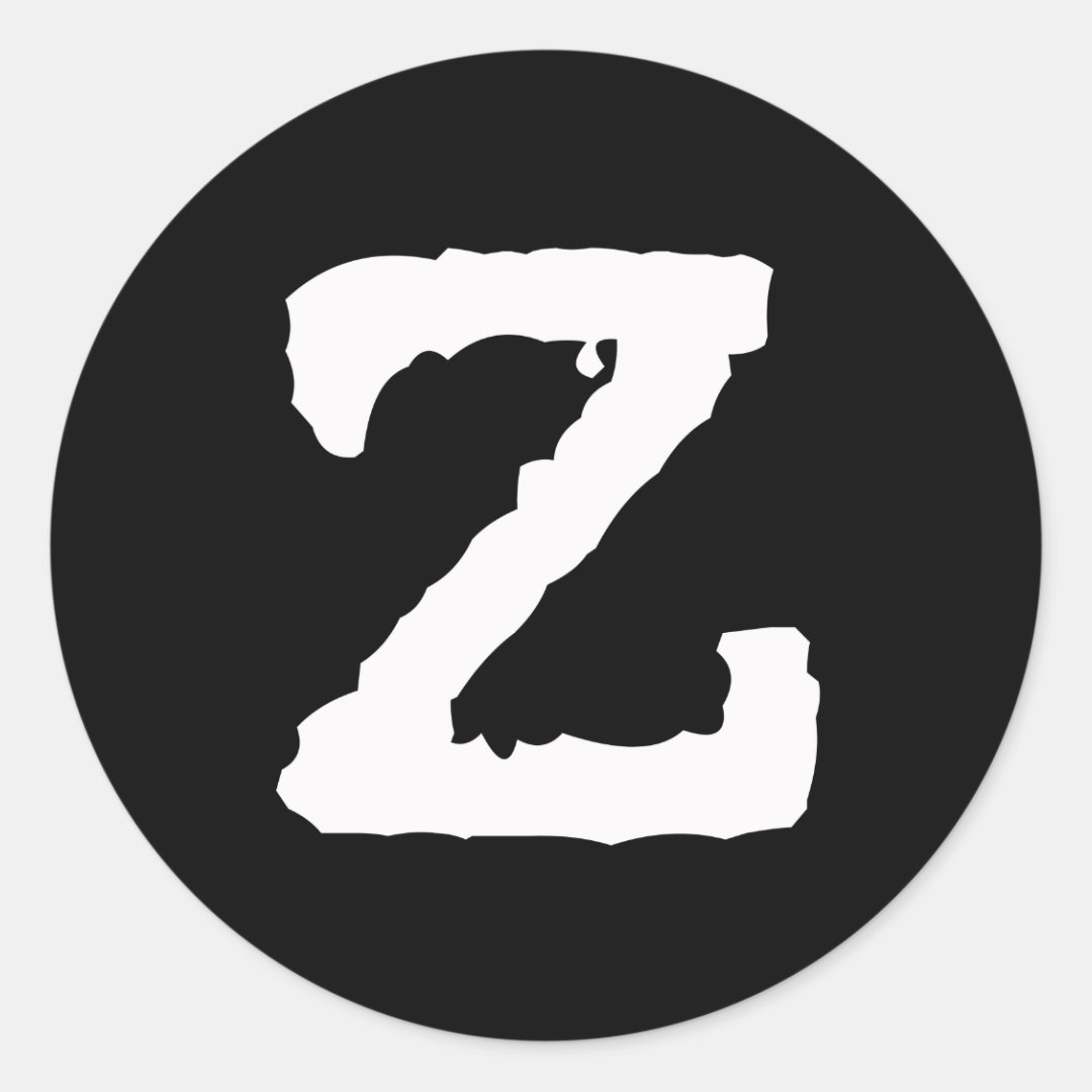 Letter Z Classic Round Sticker | Zazzle
