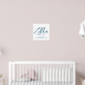 Letter Z elda name meaning blue gray text custom Poster | Zazzle