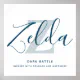 Letter Z elda name meaning blue gray text custom Poster | Zazzle