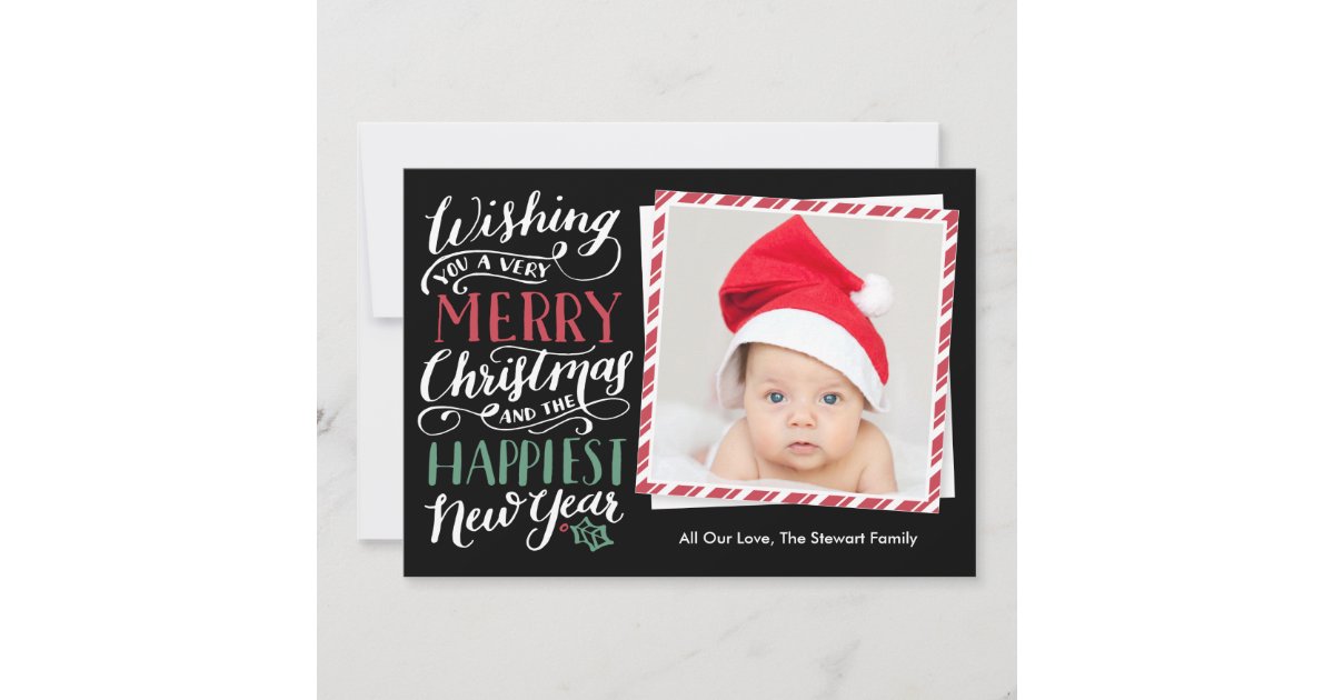 Lettered Christmas Collection Holiday Card | Zazzle