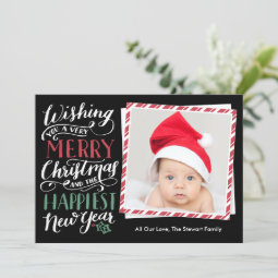 Lettered Christmas Collection Holiday Card | Zazzle