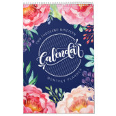 Lettered watercolor calendar - Personalized | Zazzle