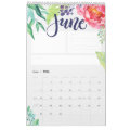 Lettered watercolor calendar - Personalized | Zazzle