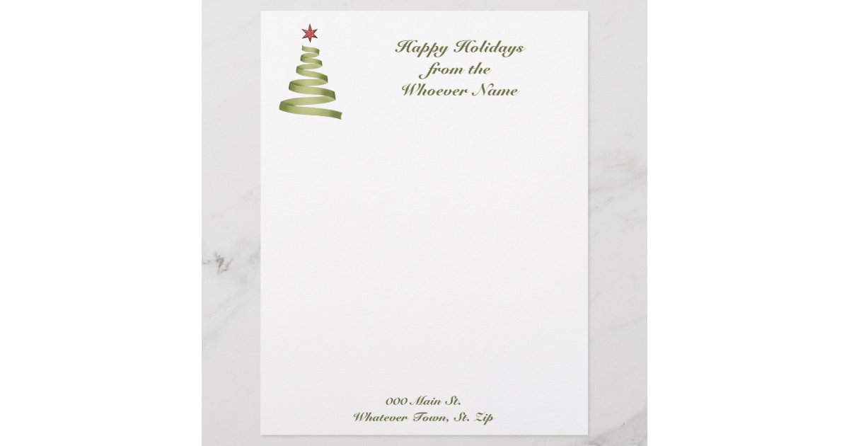 Letterhead Business Holiday Christmas Letterhead | Zazzle