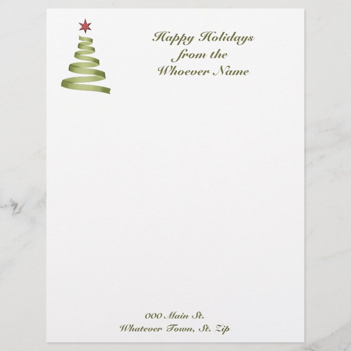Letterhead Business Holiday Christmas Letterhead | Zazzle.com