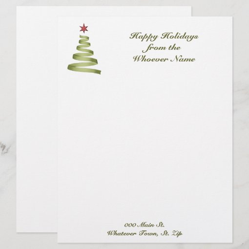 Letterhead Business Holiday Christmas Letterhead | Zazzle