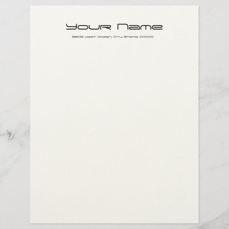 Letterhead Stationery Felt Paper/ Cream Color | Zazzle