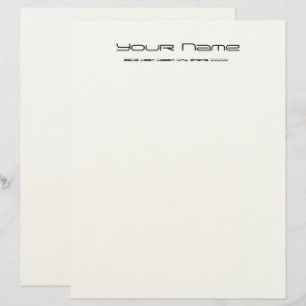 Letterhead Stationery Felt Paper/ Cream Color | Zazzle