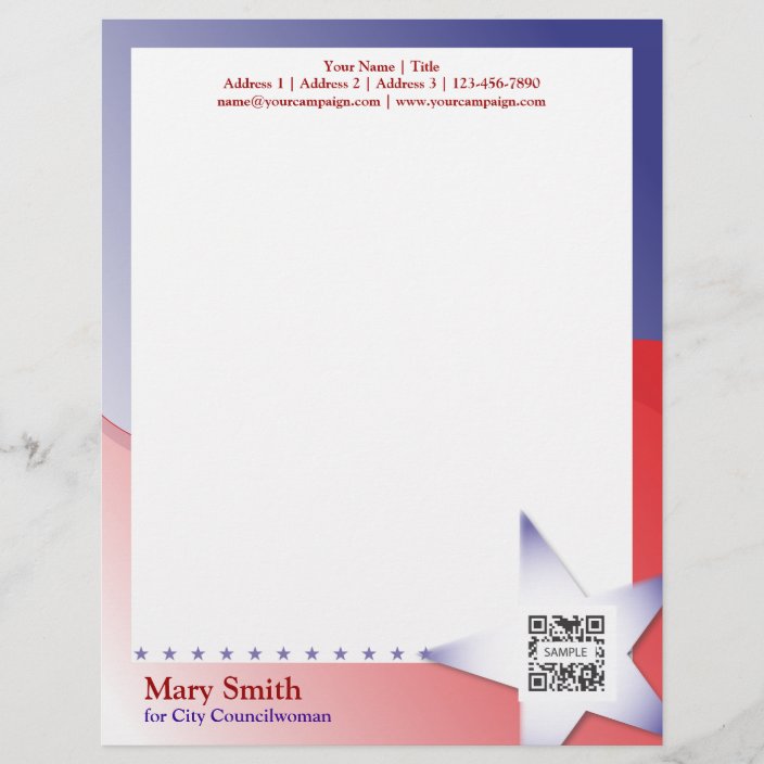 Letterhead Template Campaign | Zazzle.com