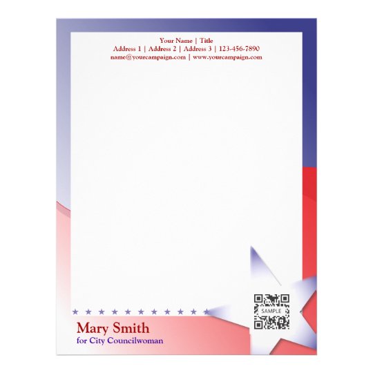 Letterhead Template Campaign | Zazzle.com