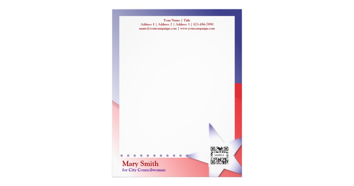 Letterhead Template Campaign | Zazzle.com