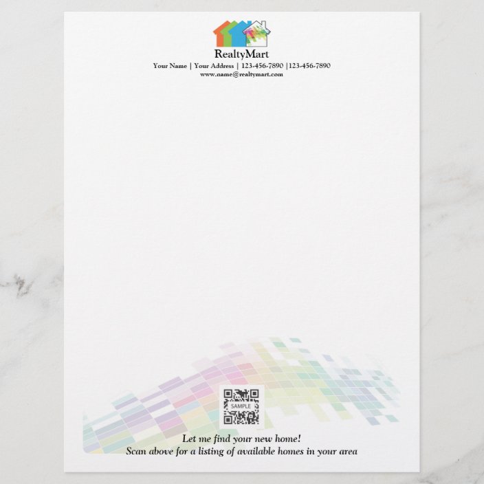 Letterhead Template House Real Estate | Zazzle.com