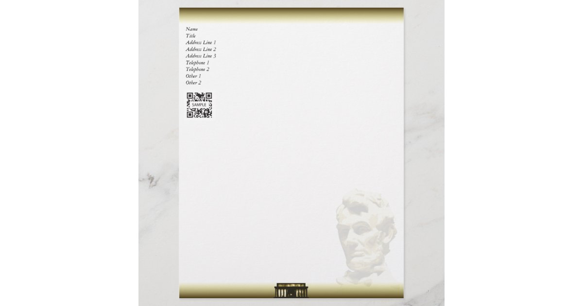 Letterhead Template President Lincoln | Zazzle