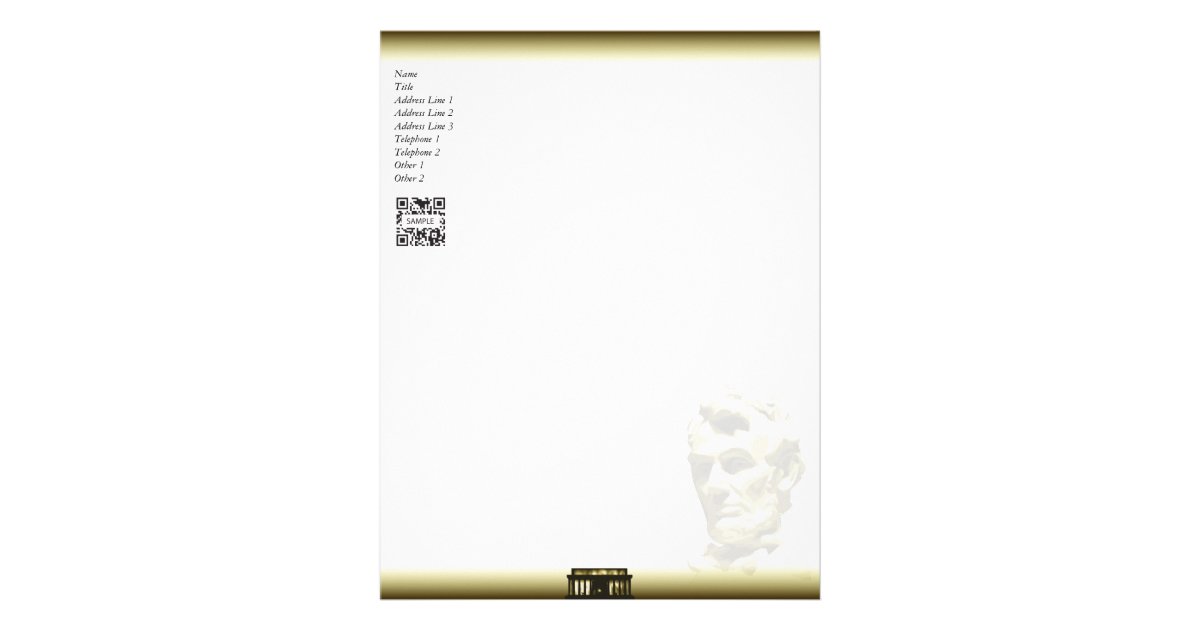 Letterhead Template President Lincoln | Zazzle.com
