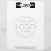Letterhead with 2 Logos - one watermark logo | Zazzle