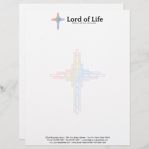 Letterhead with 2 Logos - one watermark logo | Zazzle