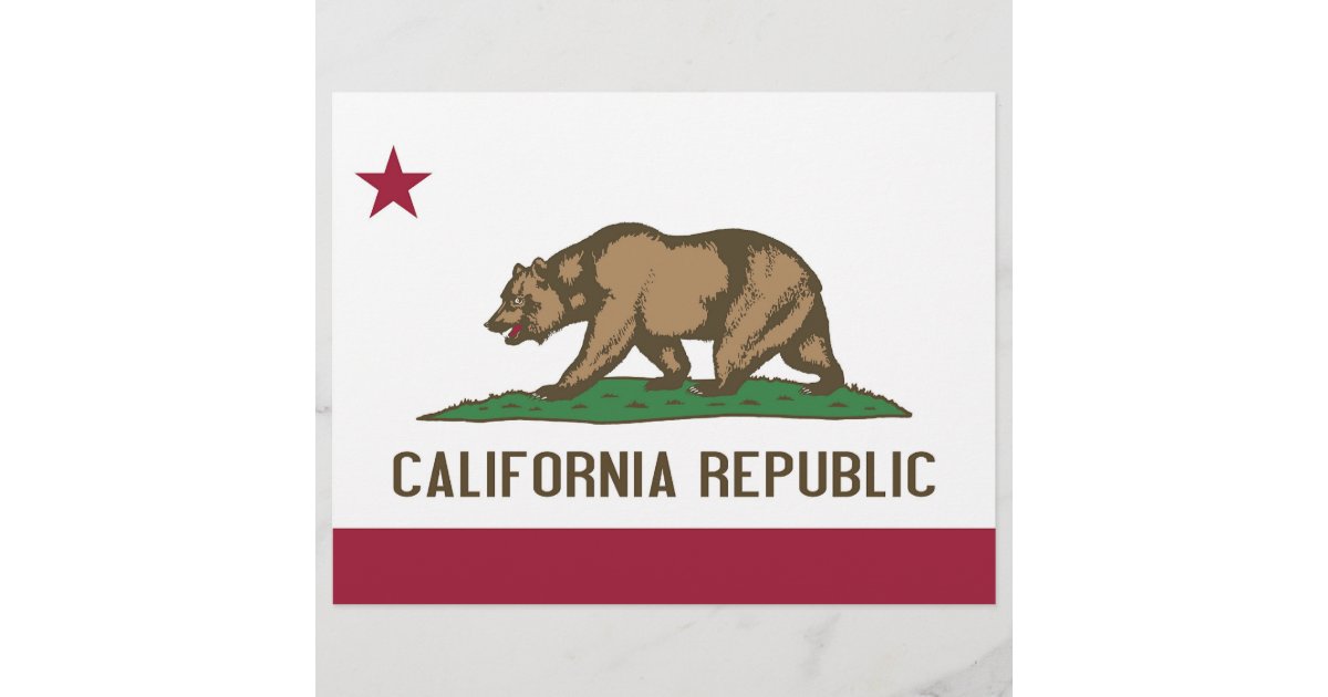 Letterhead with Flag of California, USA | Zazzle