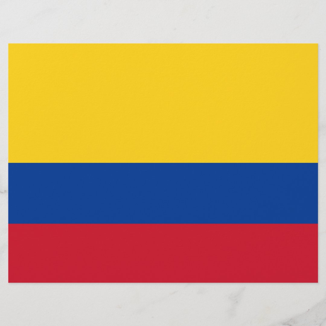 Letterhead with Flag of Colombia | Zazzle