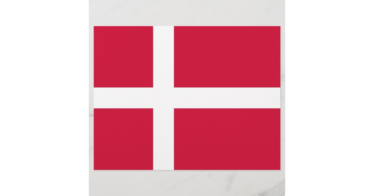 Letterhead with Flag of Denmark | Zazzle