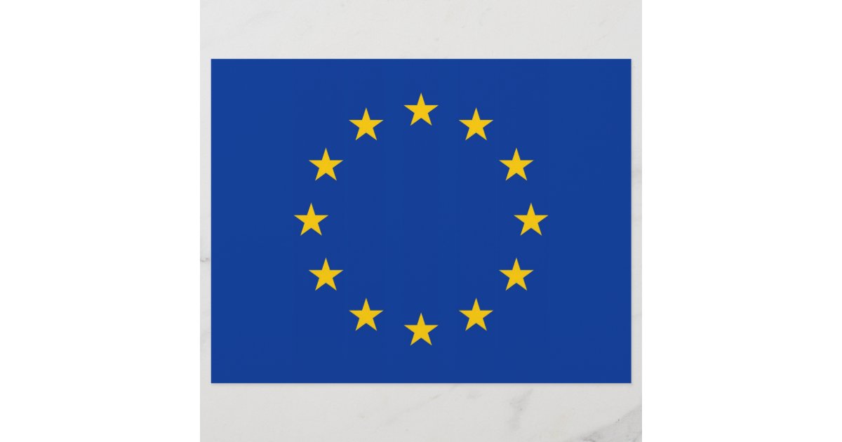 Letterhead with Flag of European Union | Zazzle