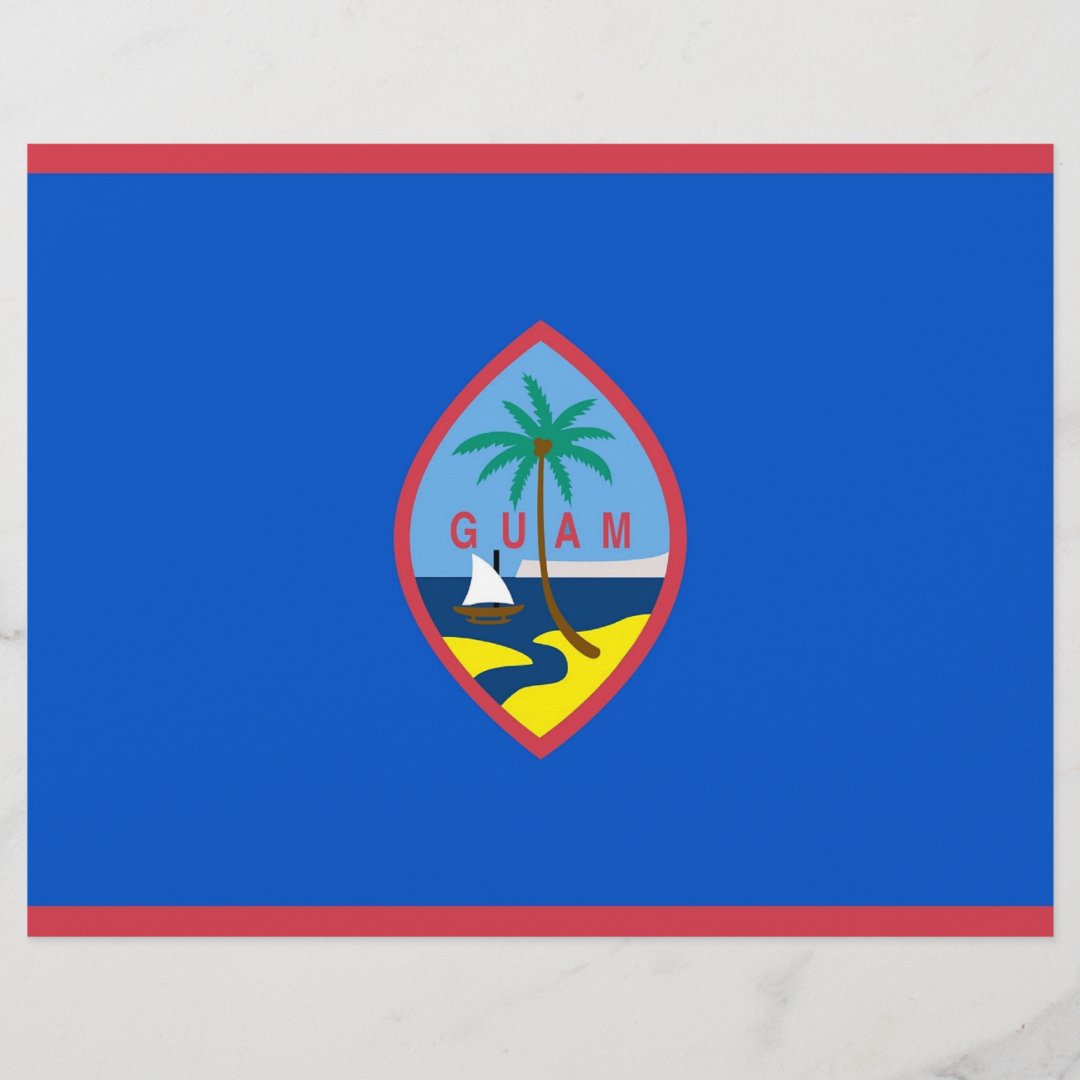 Letterhead with Flag of Guam, USA | Zazzle