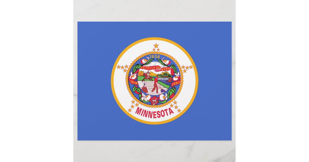 Letterhead with Flag of Minnesota, USA | Zazzle