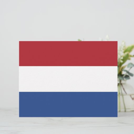 Letterhead with Flag of Netherlands | Zazzle