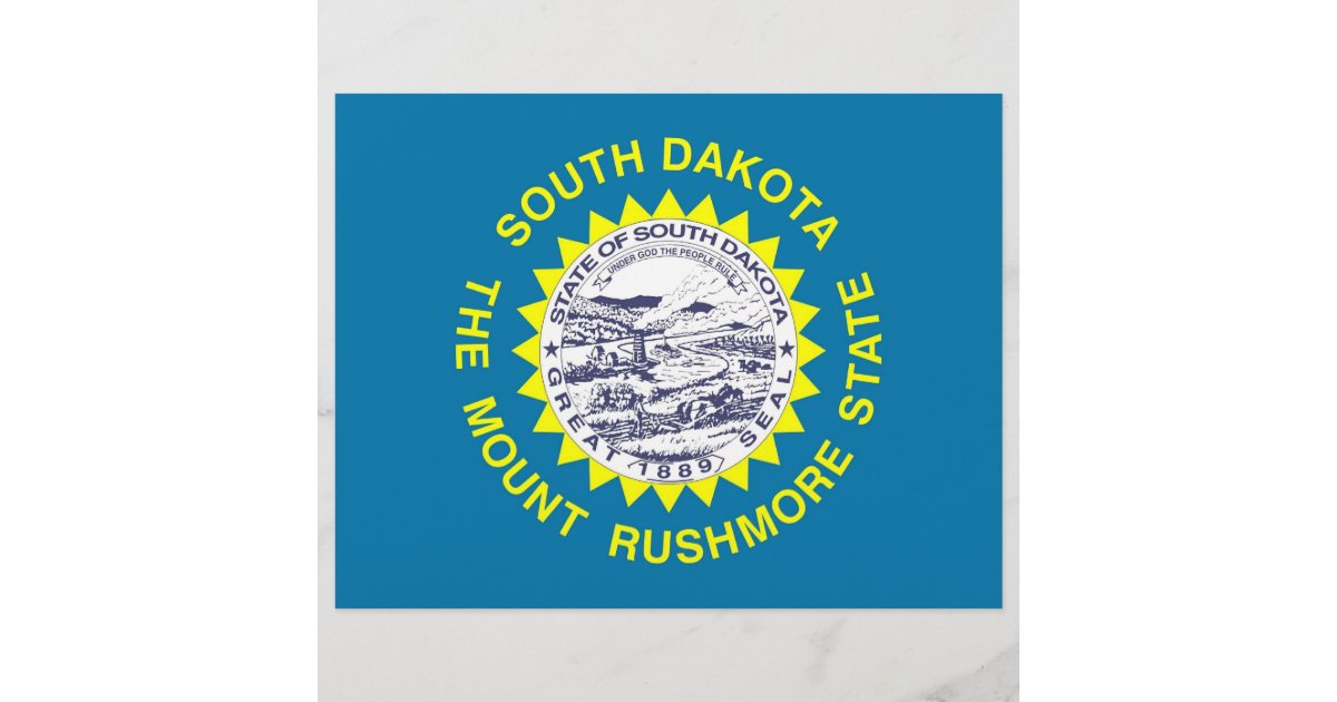 Letterhead with Flag of South Dakota, USA | Zazzle