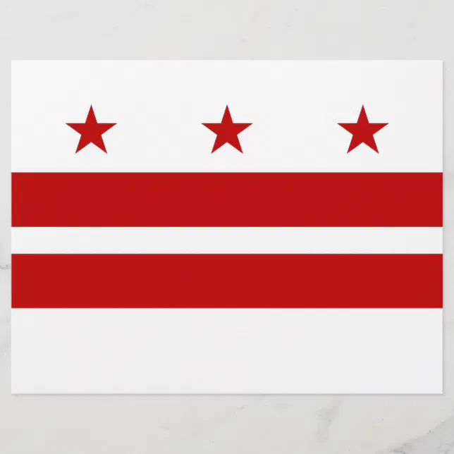 Letterhead with Flag of Washington DC, USA | Zazzle