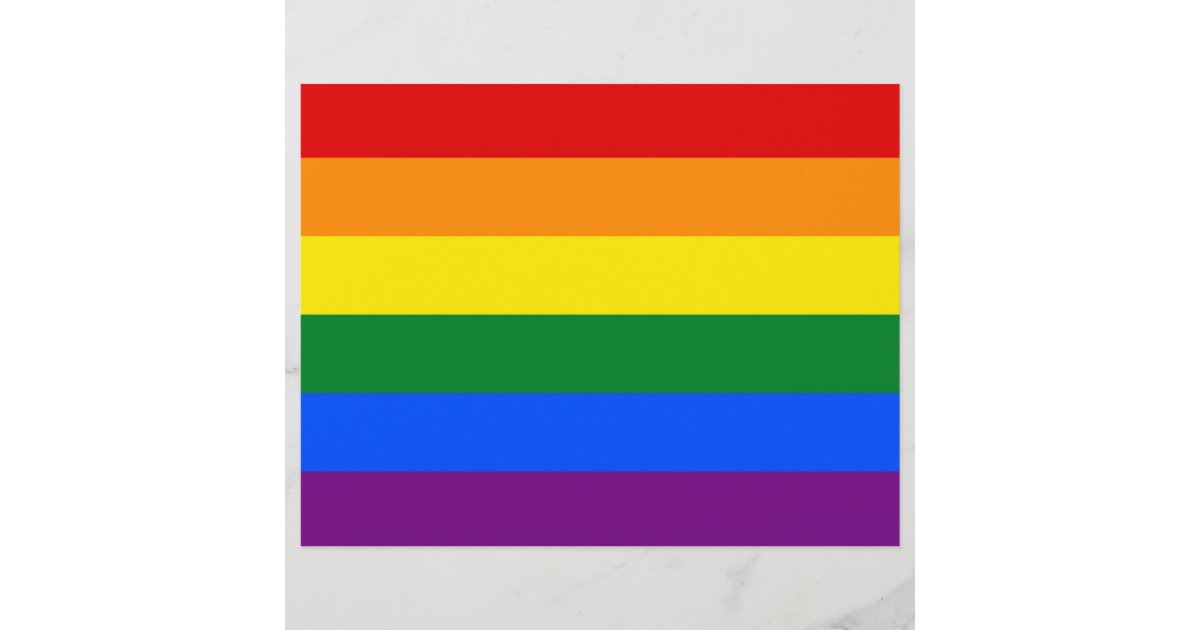 Letterhead with LGBT Rainbow Flag | Zazzle