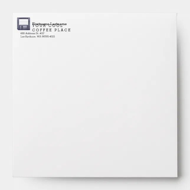 Letterpress Floppy Disk Envelope | Zazzle