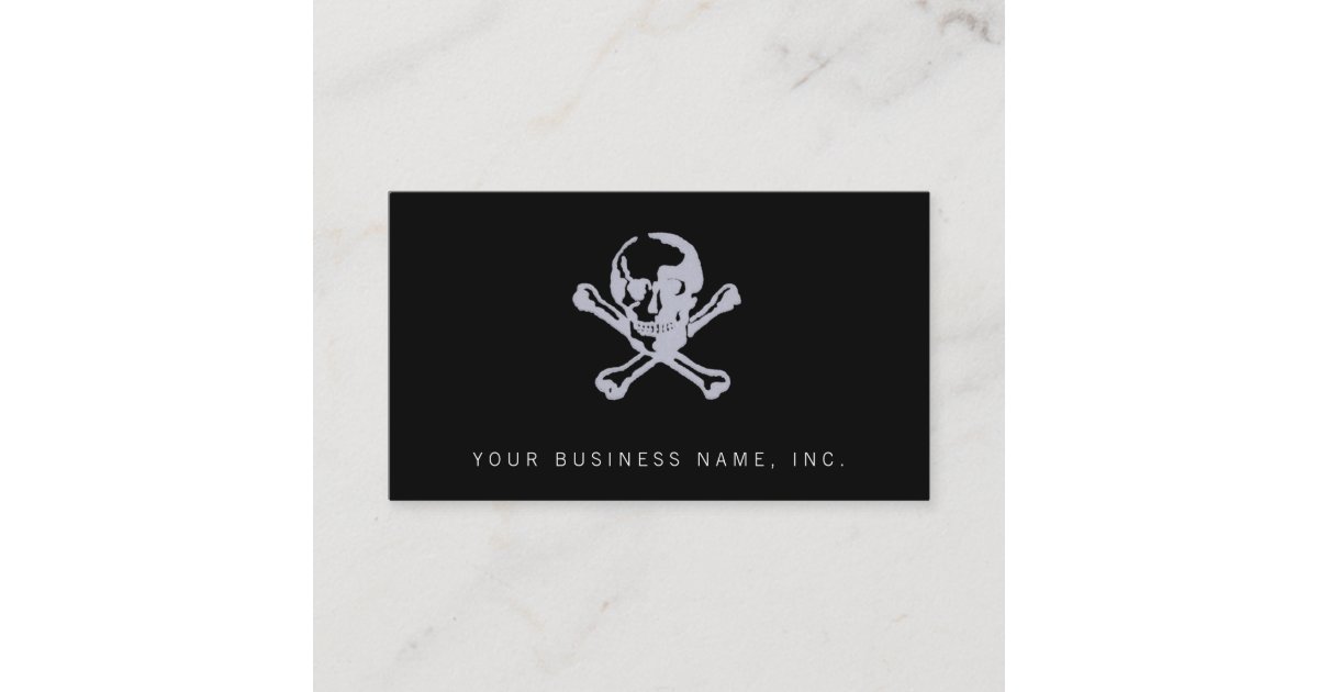 Letterpress Style Jolly Roger Business Card | Zazzle
