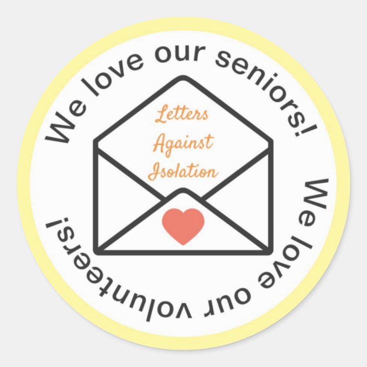 Letters Against Isolation Classic Round Sticker | Zazzle