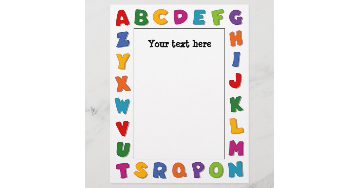 Letters Frames Flat Sheets | Zazzle