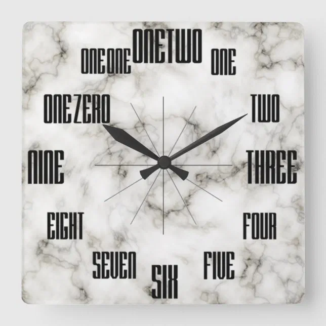 Letters of Numbers Wall Clock | Zazzle