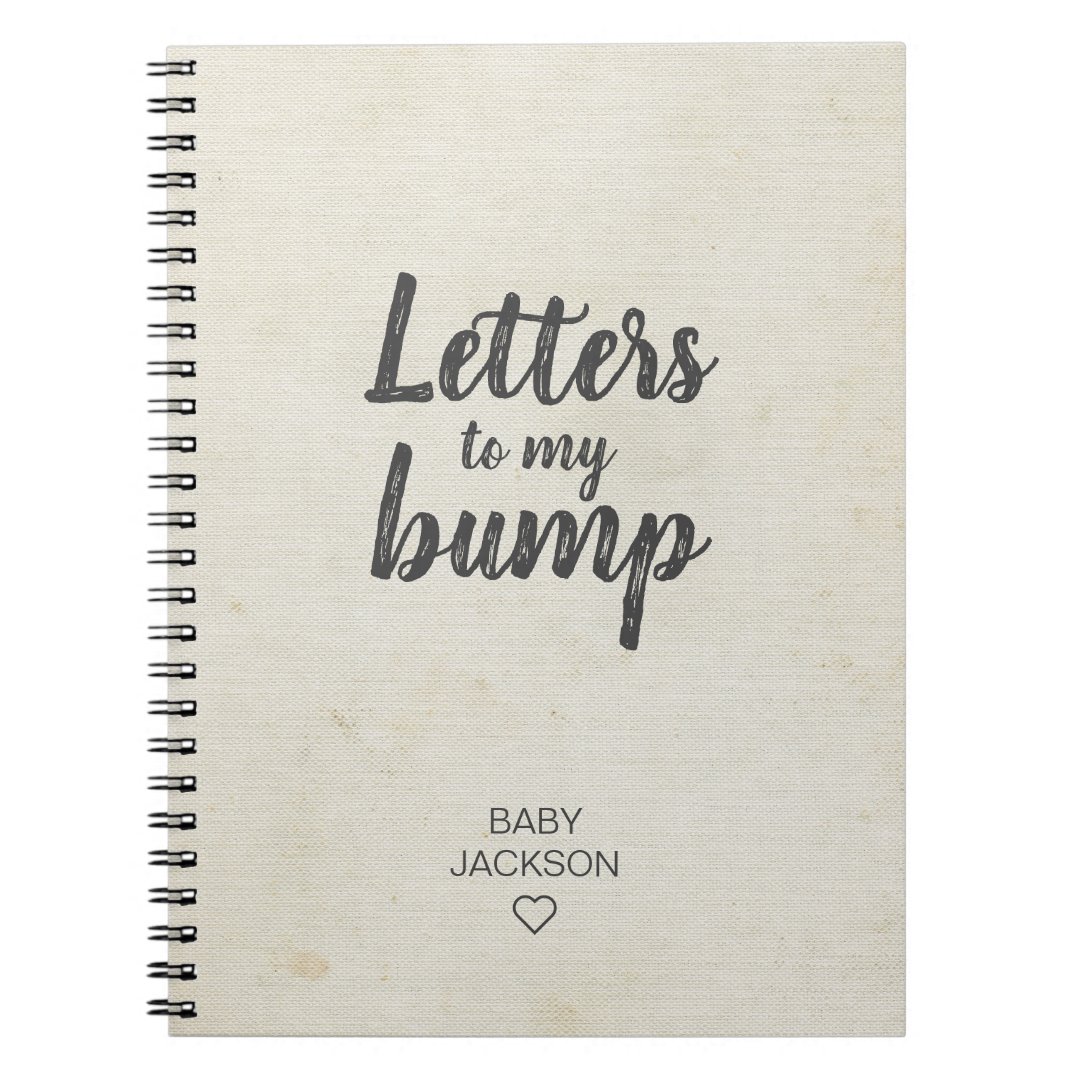 Letters to My Bump Keepsake Pregnancy Journal | Zazzle