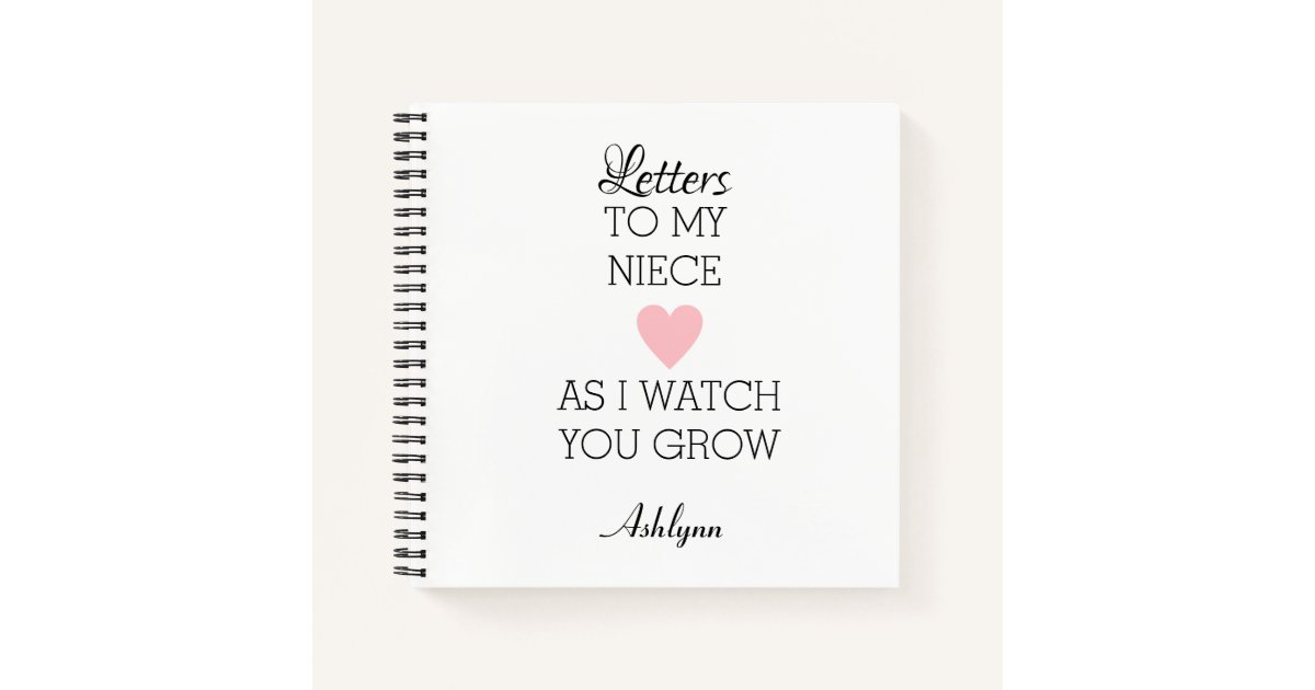 Letters to my Niece Journal | Zazzle