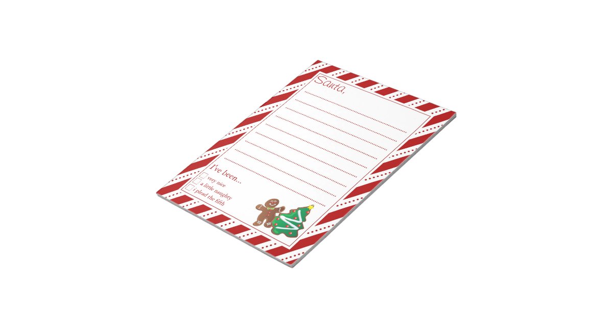 Letters To Santa Notepad | Zazzle