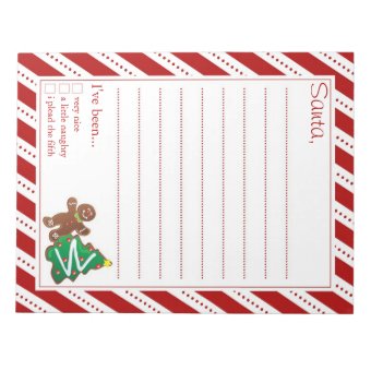 Letters To Santa Notepad | Zazzle