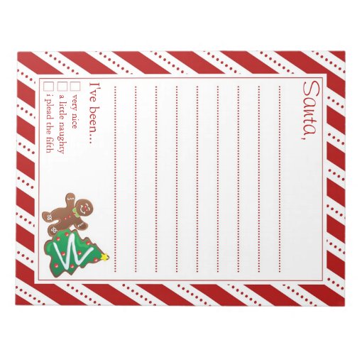 Letters To Santa Notepad | Zazzle