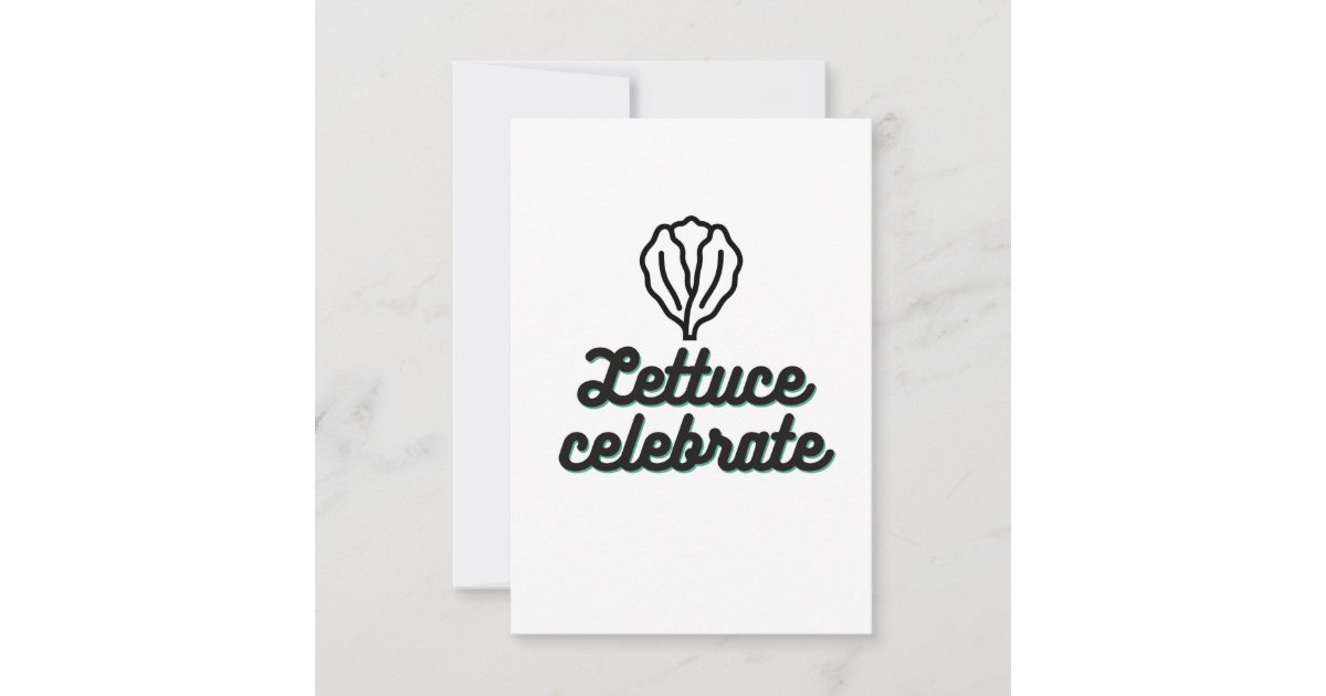 Lettuce celebrate thank you card | Zazzle