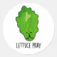 Lettuce Pray Funny Veggie Pun Classic Round Sticker | Zazzle