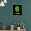 Lettuce Pray Funny Veggie Pun Dark BG Poster | Zazzle
