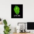 Lettuce Pray Funny Veggie Pun Dark BG Poster | Zazzle