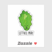 Lettuce Pray Funny Veggie Pun Sticker | Zazzle