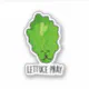 Lettuce Pray Funny Veggie Pun Sticker | Zazzle